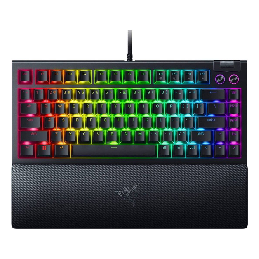 Razer keyboard mechanical blackwidow v4 75%, black edition us layout ...
