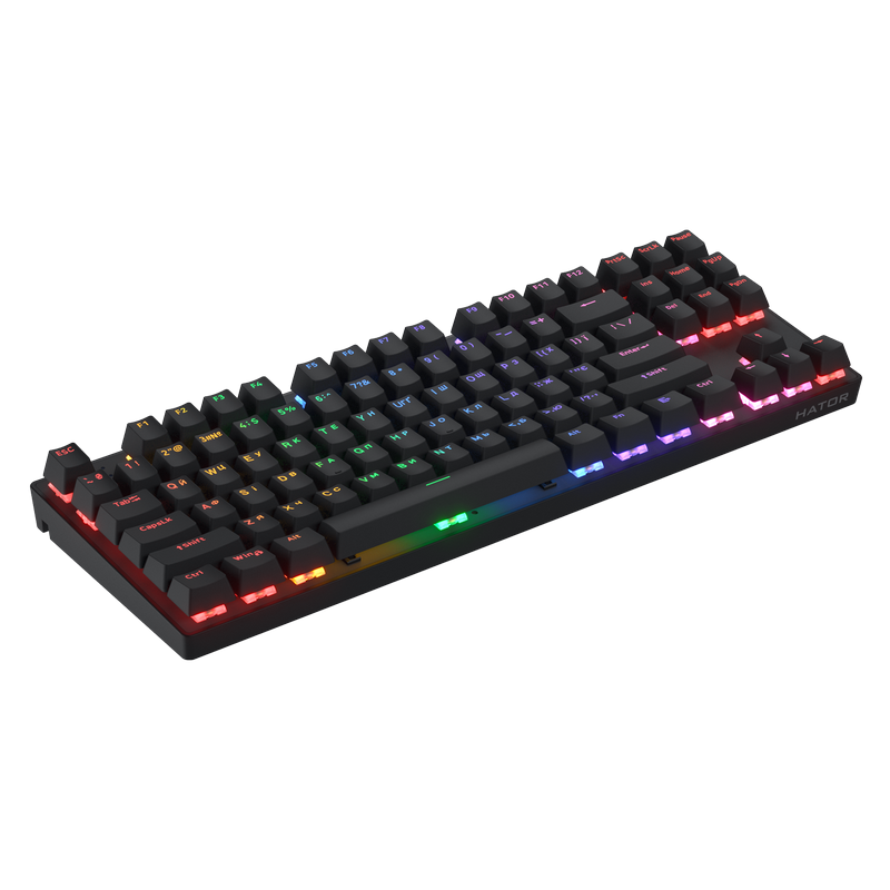 Tastatura de gaming wireless hator icefall mecha tkl rainbow, mecanică ...