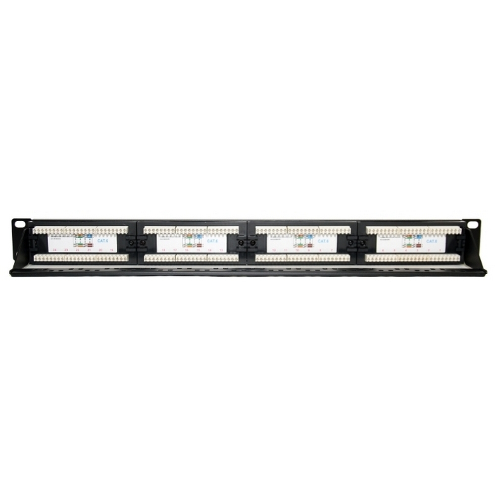 24 port patch panel cat.5e whith back bar, ly-pp5-07 APC Electronic по ...