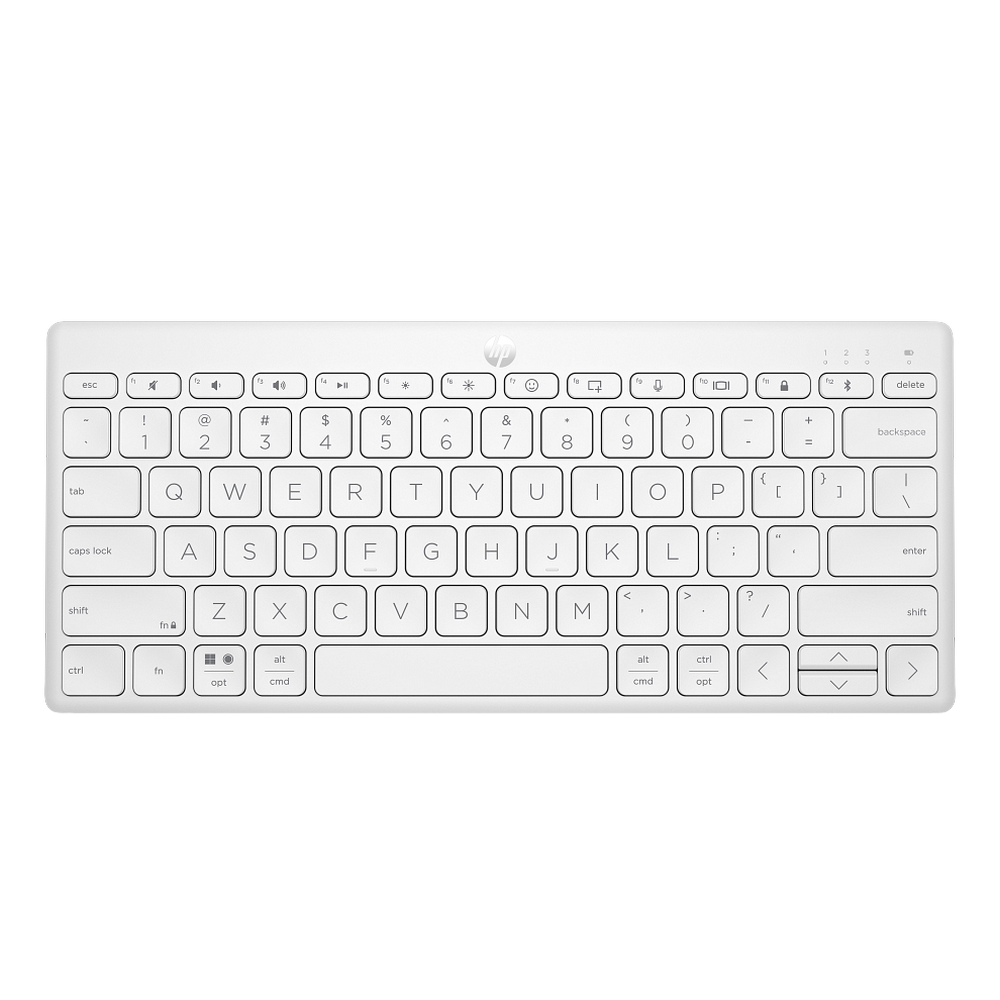 Клавиатура hp 350 compact multi-device, беспроводное, белый HP по цене ...