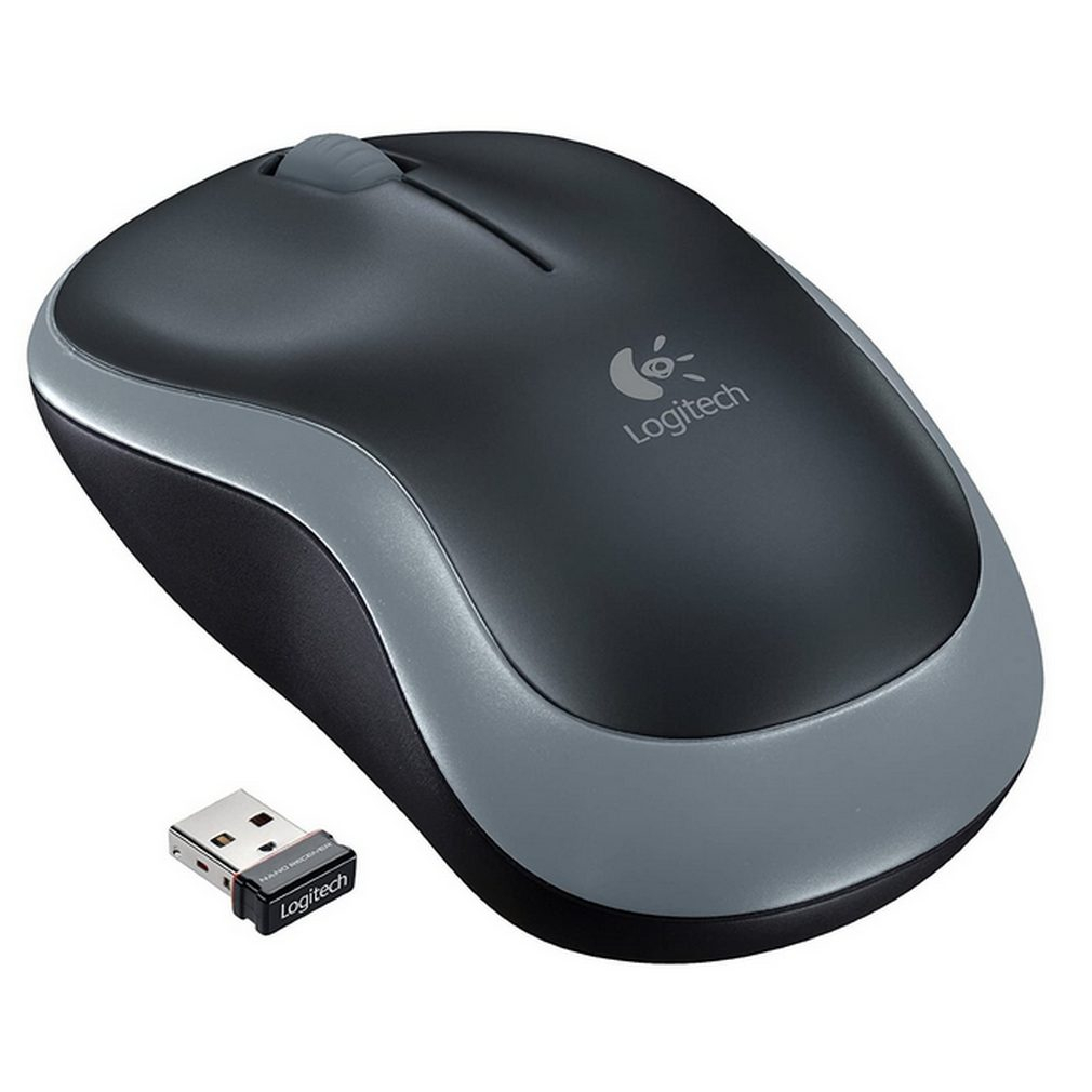 Mouse wireless logitech m185, gri Logitech la pret 399.00 lei în ...