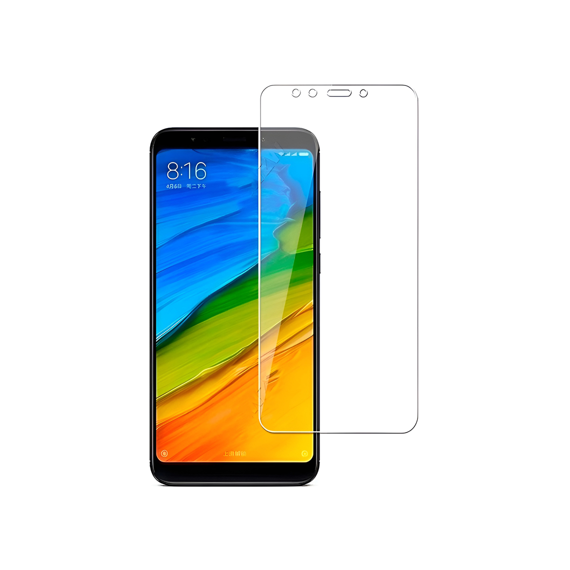 Helmet glass full coverage 2.5d xiaomi redmi 5, clear Helmet la pret ...