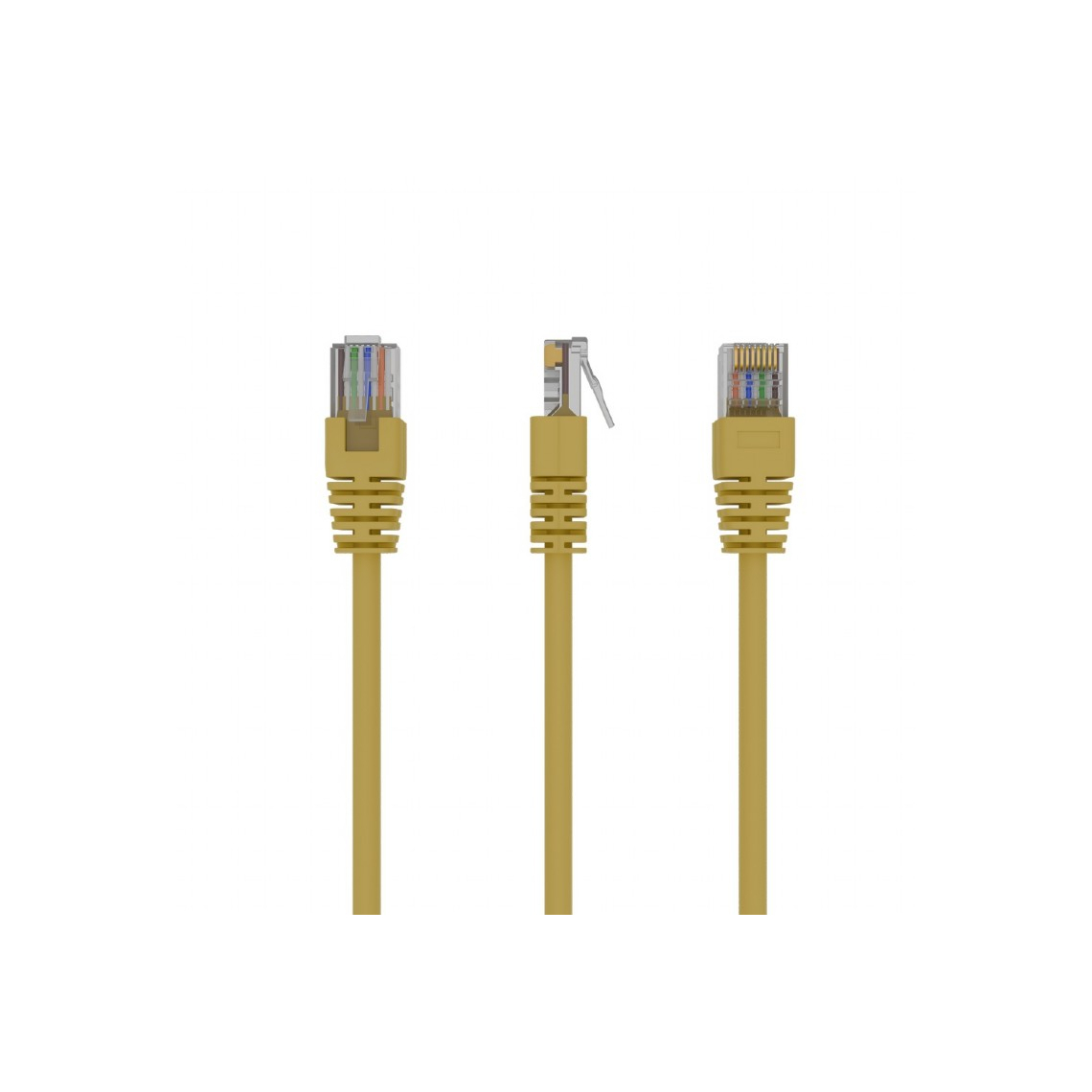 Patch cord cat. 5e pp12-5m/y yellow, 5 m, molded strain relief 50u ...
