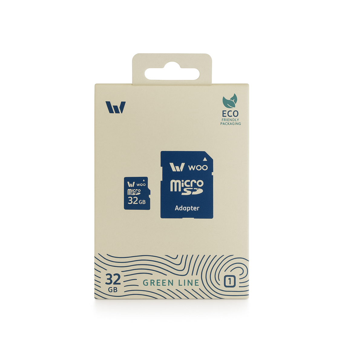 Woo microsd card uhs-i (u1) (c10) + sd adapter, green line, 32 гб WOO ...
