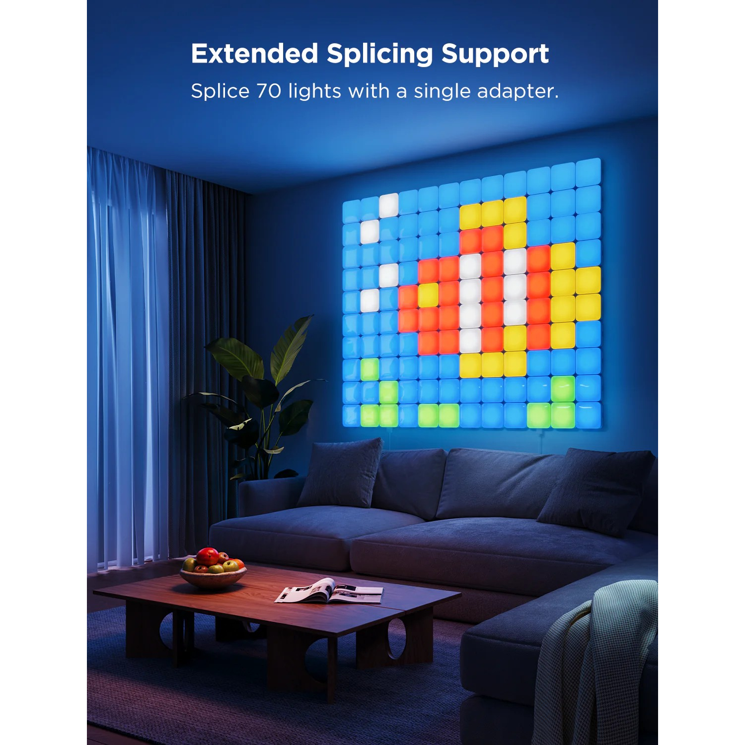 Lumini patrate govee smart mini panel lights 10 pack GOVEE la pret 1399 ...