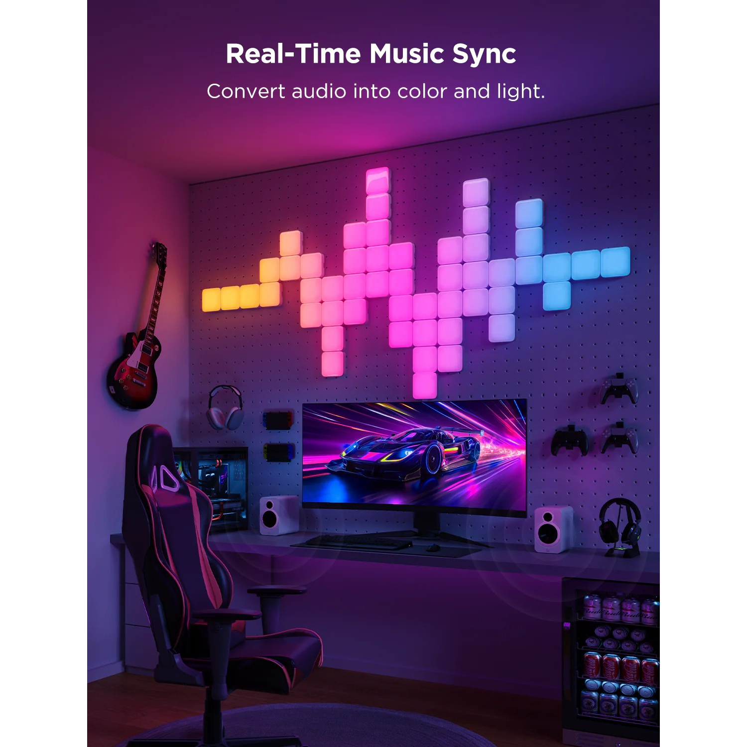 Lumini patrate govee smart mini panel lights 10 pack GOVEE la pret 1399 ...