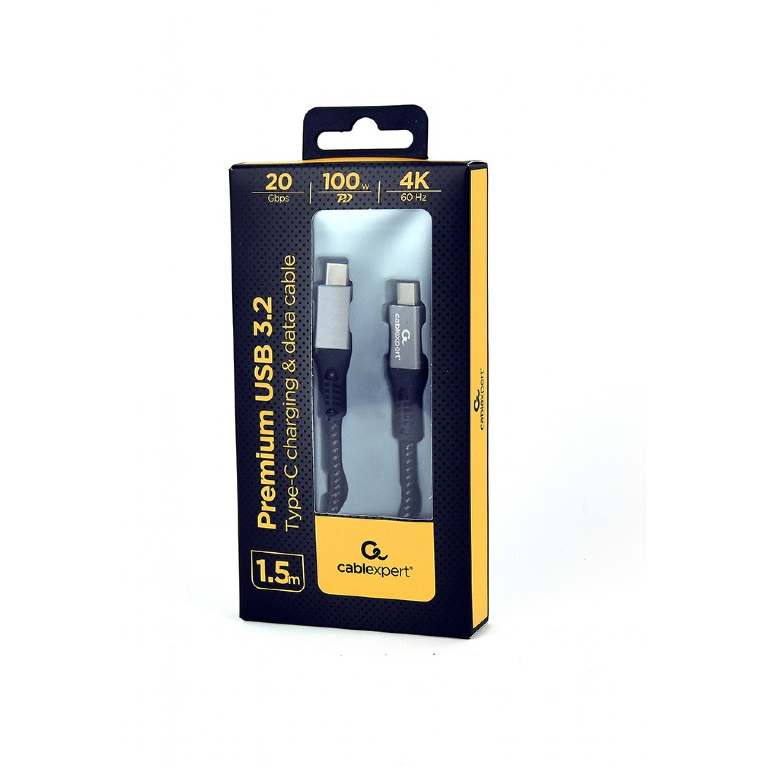 Premium usb 3.2 gen. 2x2 type-c charging & data cable, 20 gbps, 100 w ...