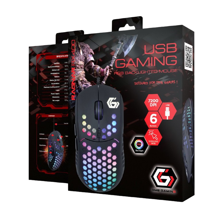 Gaming mouse gembird ragnar-rx400, negru Gembird la pret 228.00 lei în ...